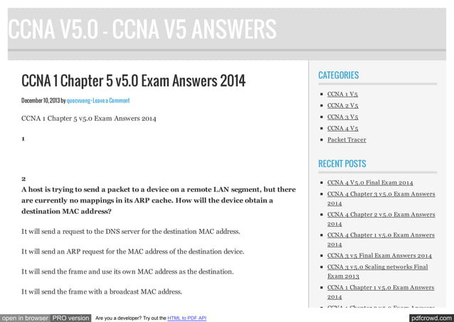 Www ccnav5 net_ccna_1_chapter_5_v5_0_exam_answers_2014 | PPT