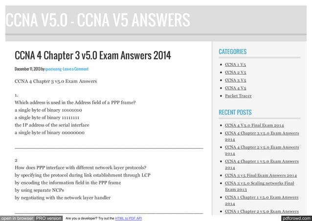 Www ccnav5 net_ccna_4_chapter_3_v5_0_exam_answers_2014 | PPT