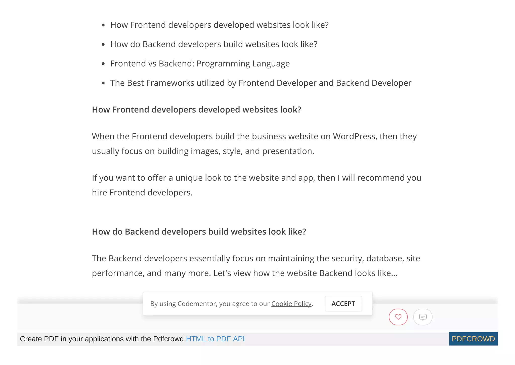 Frontend Development vs Backend Development | Detailed Comparison | PPT Frontend Development vs Backend Development | Detailed Comparison | PPT