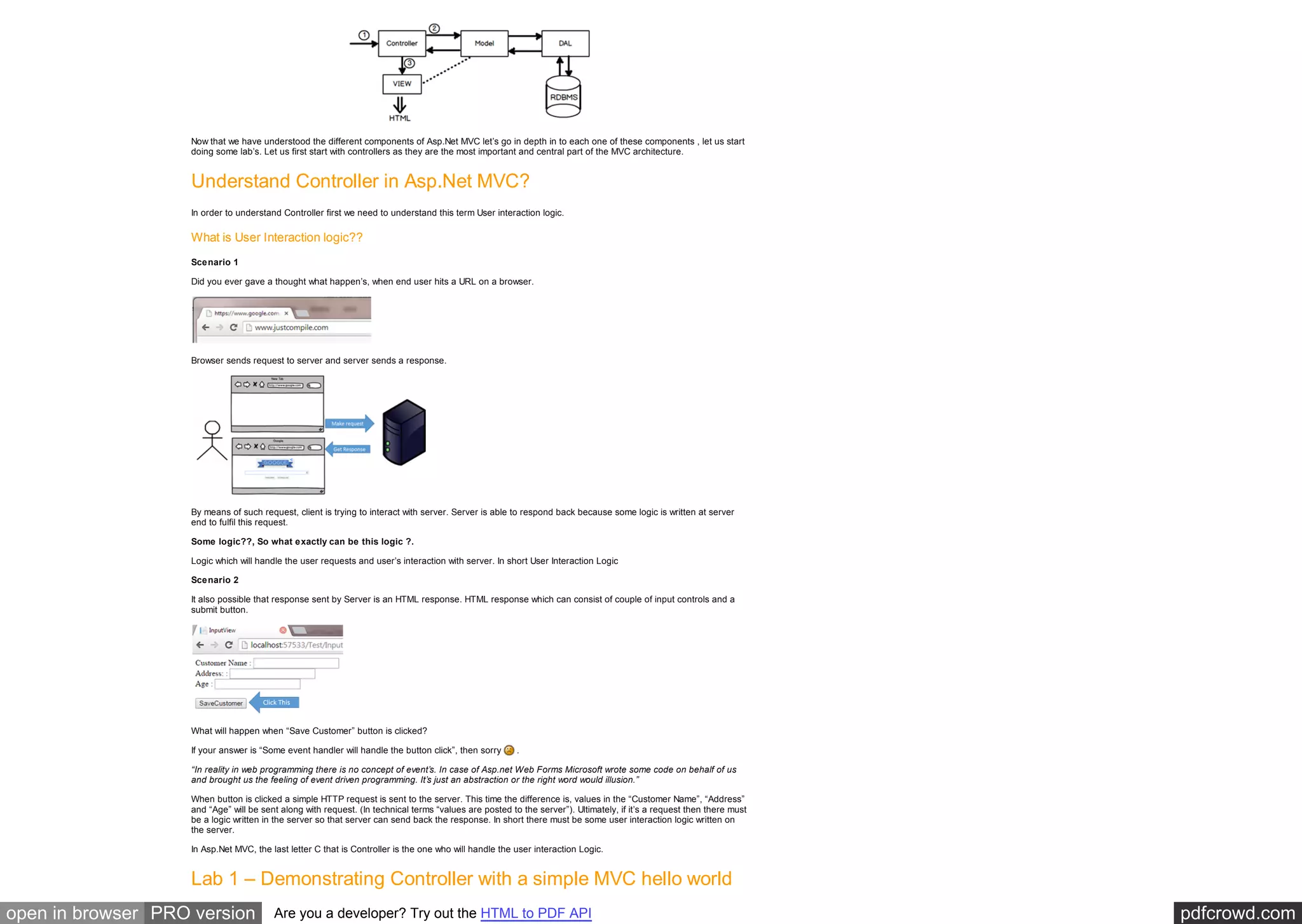 learn mvc project in 7 day | PPT