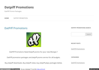 Www datpiff promotion_com | PPT