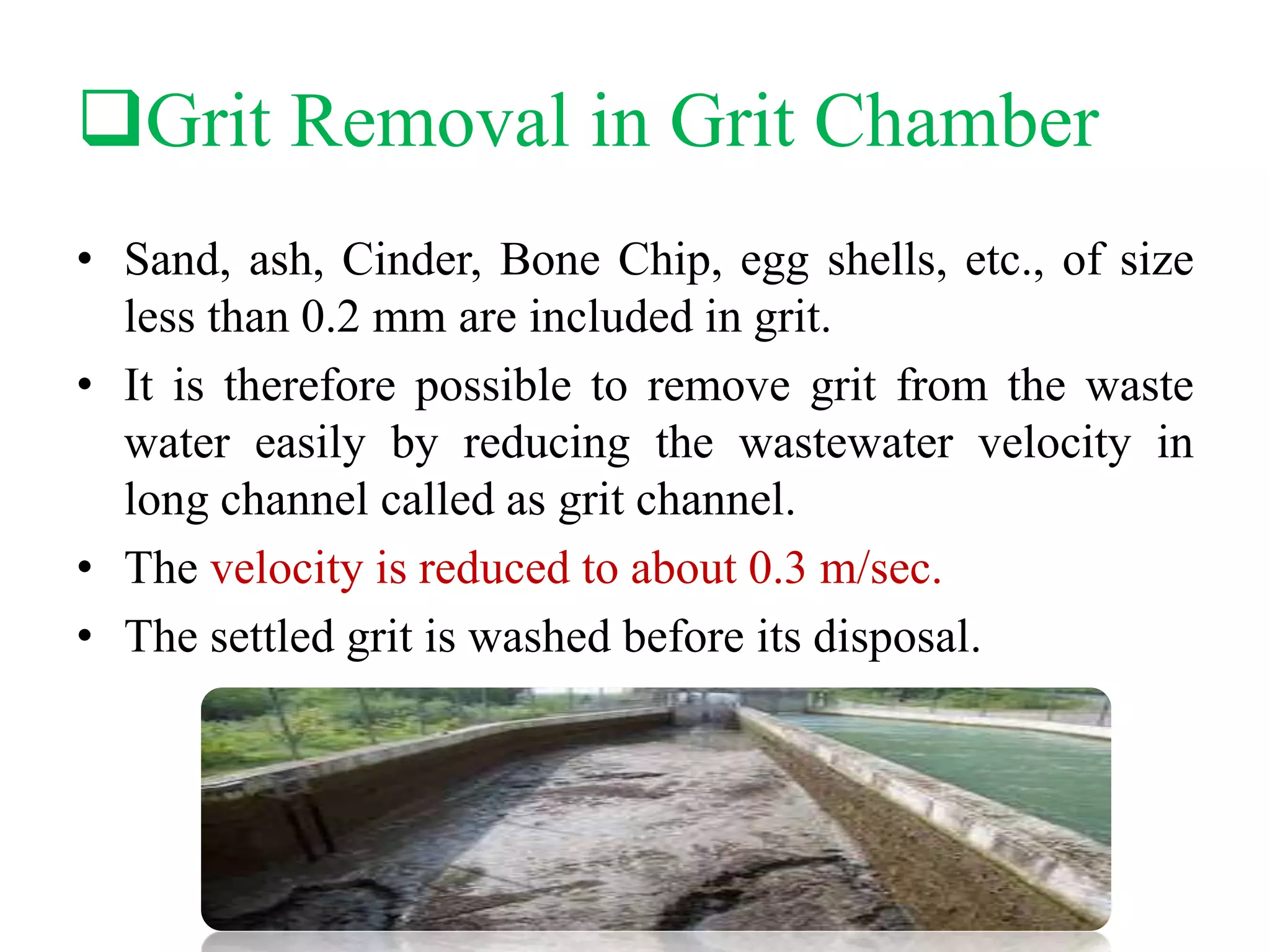 Physical Unit Operation- Screening, Grit Removal, Equalization | PPTX