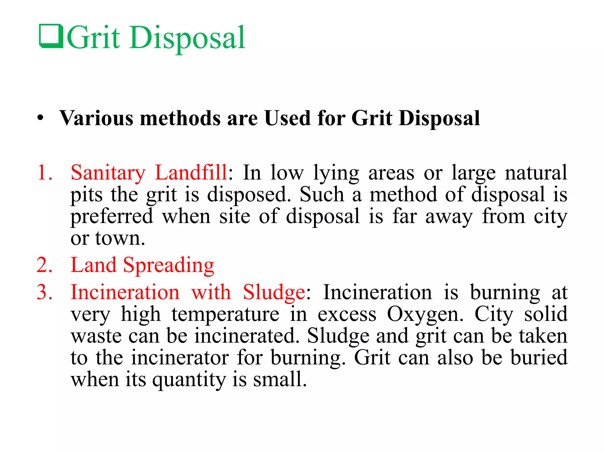 Physical Unit Operation- Screening, Grit Removal, Equalization | PPTX