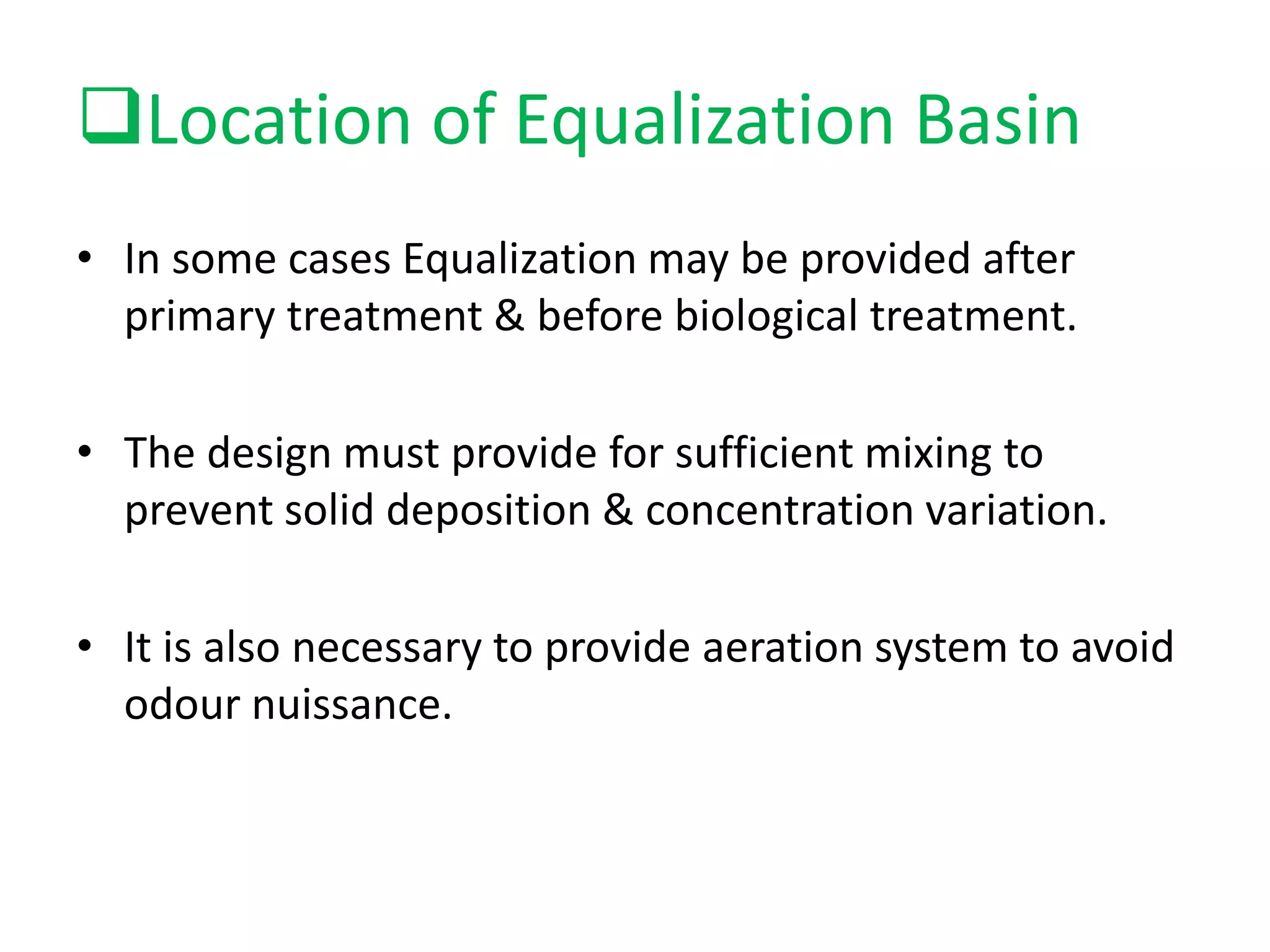 Physical Unit Operation- Screening, Grit Removal, Equalization | PPTX
