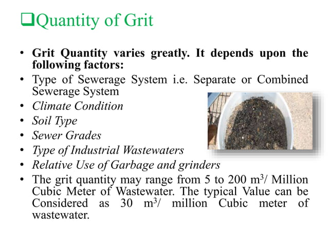 Physical Unit Operation- Screening, Grit Removal, Equalization | PPTX Physical Unit Operation- Screening, Grit Removal, Equalization | PPTX
