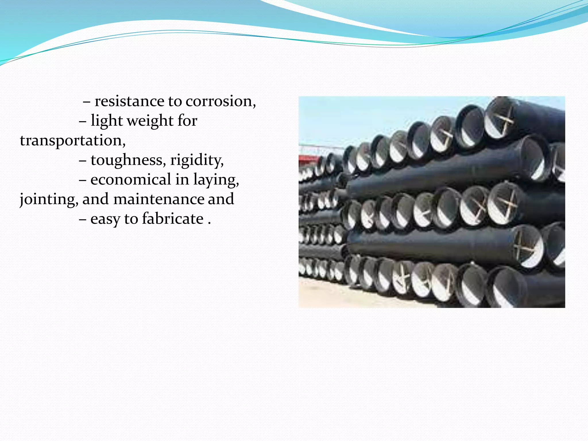 Materials of Sewer ppt by Mayank oza on WWWE | PPTX