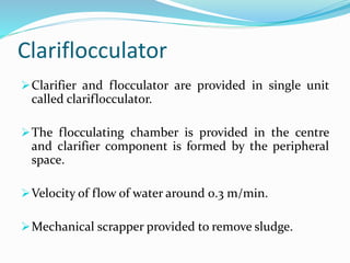 WATER & WASTE WATER ENGINEERING - water treatment process & units | PPTX