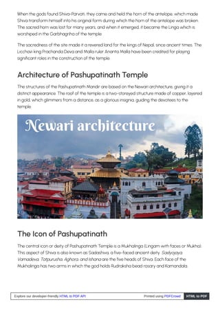 Pashupatinath Temple Nepal: Where Shiva Reigns Supreme | PDF