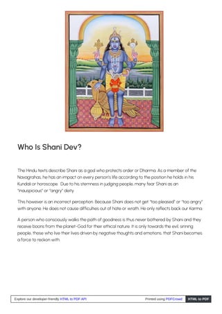 Shani Jayanti 2024: Everything You Need to Know About Shani Dev | PDF