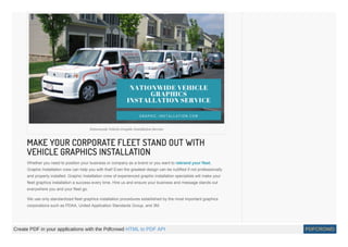 Vehicle Graphic Installation | PPT
