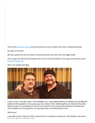 Trafficmonsoon and Charles Scoville New York City Meeting | PDF