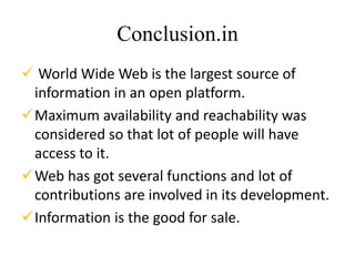 world wide web | PPTX