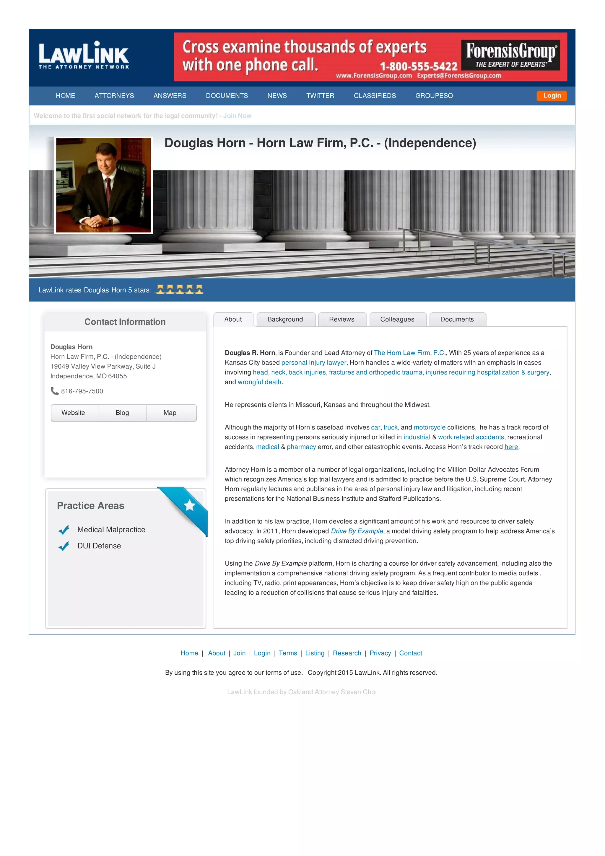 Douglas Horn - Horn Law Firm, P.C. - (Independence) | PDF