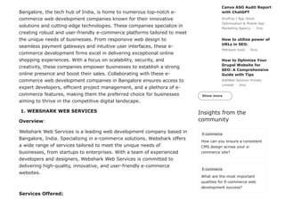 Top 5 Web Development and Design Companies in Bangalore | PDF | Web ...