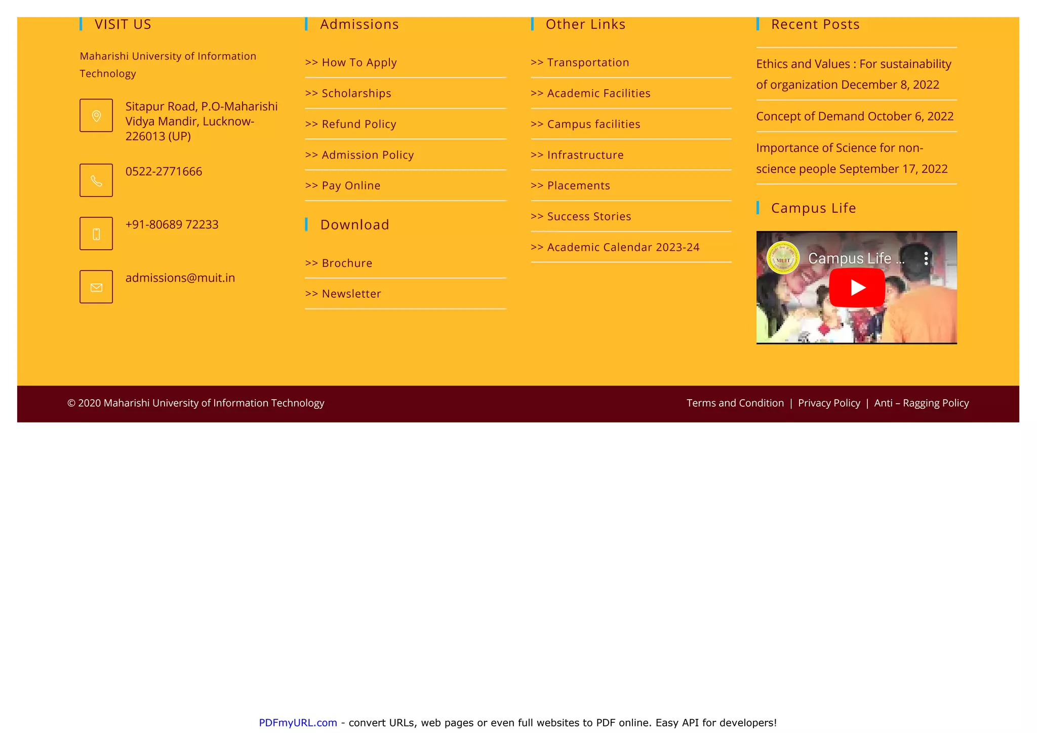 Arts And Humanities Courses | MUIT LUCKNOW | PDF