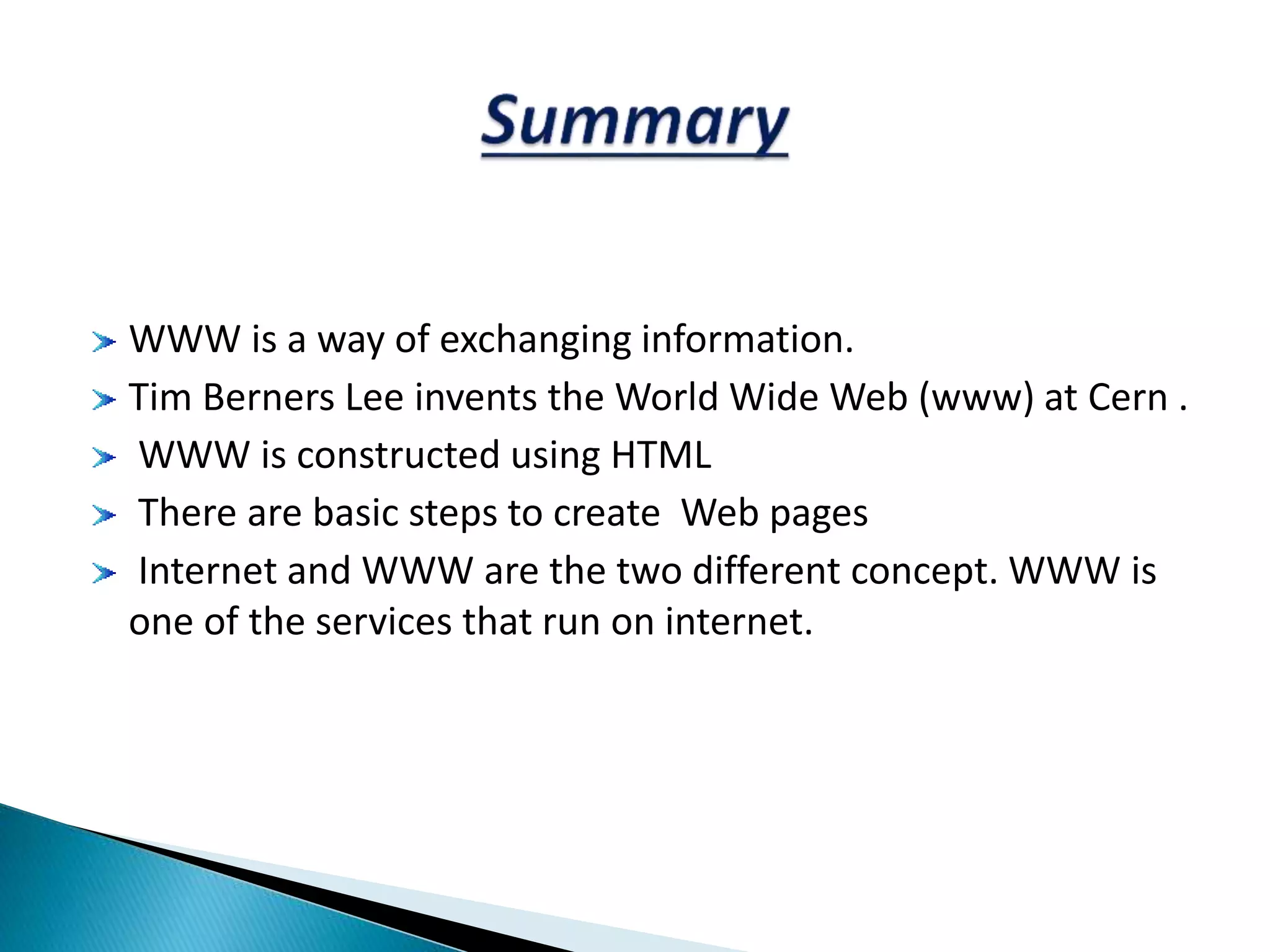 WWW or World Wide Web | PPTX