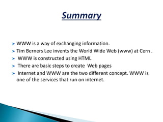 WWW or World Wide Web | PPTX