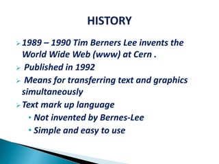 WWW or World Wide Web | PPTX