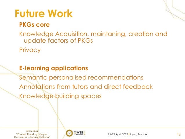 Personal Knowledge Graphs Use Cases In E Learning Platforms Ppt