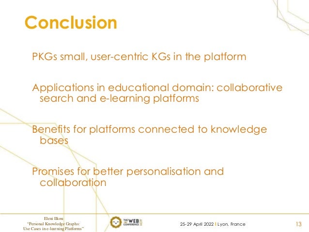 Personal Knowledge Graphs Use Cases In E Learning Platforms Ppt