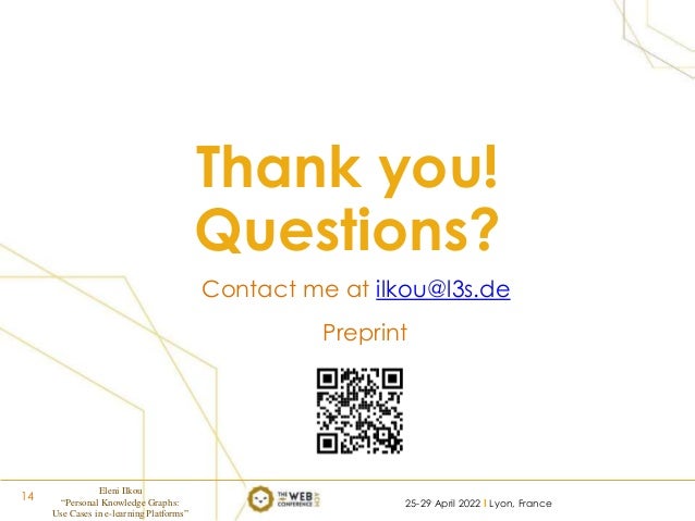 Personal Knowledge Graphs Use Cases In E Learning Platforms Ppt