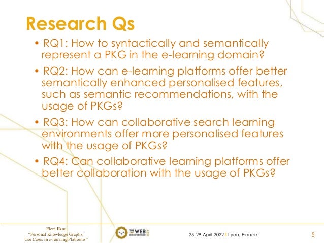 Personal Knowledge Graphs: Use Cases in e-learning Platforms | PPT