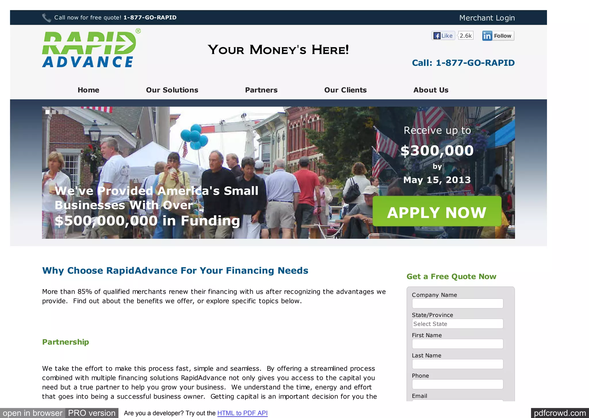 Www rapidadvance com_why_choose_rapid | PDF | Business | Business and ...