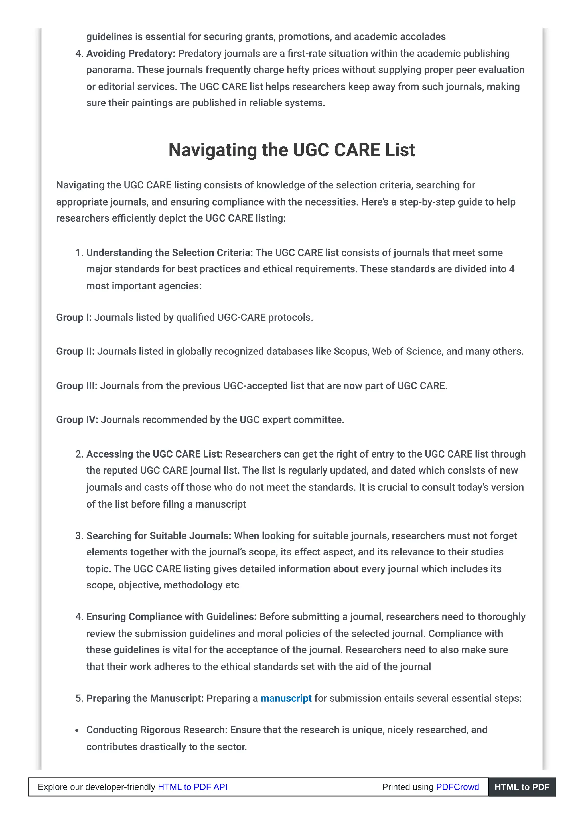 UGC CARE LIST OF JOURNALS 2024: UNLOCKING ACADEMIC EXCELLENCE | PDF