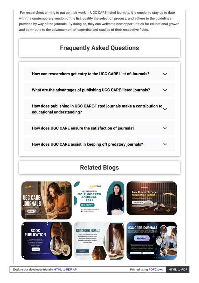 UGC CARE LIST OF JOURNALS 2024: UNLOCKING ACADEMIC EXCELLENCE | PDF