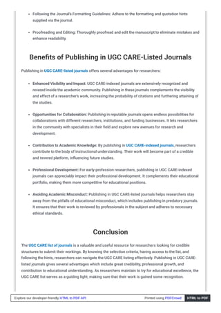 UGC CARE LIST OF JOURNALS 2024: UNLOCKING ACADEMIC EXCELLENCE | PDF