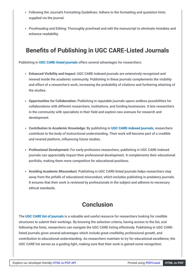 UGC CARE LIST OF JOURNALS 2024: UNLOCKING ACADEMIC EXCELLENCE | PDF