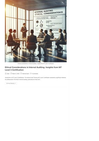 Internal audit data analytics: Internal audit | PDF