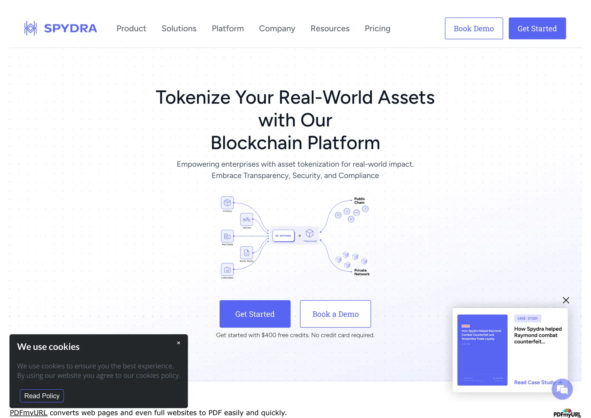 Asset tokenization platform Development by Spydra | PDF