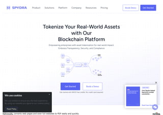 Asset tokenization platform Development by Spydra | PPT