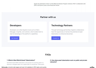 Asset tokenization platform Development by Spydra | PPT