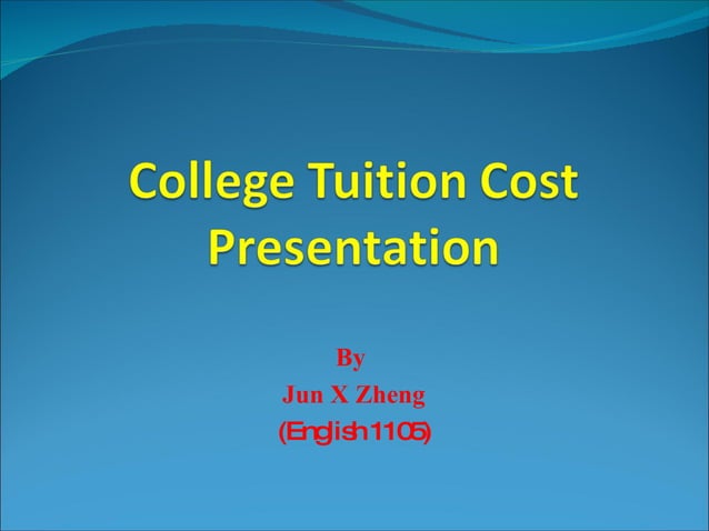 College Tuition Cost Presentation | POT | College Planning | College ...