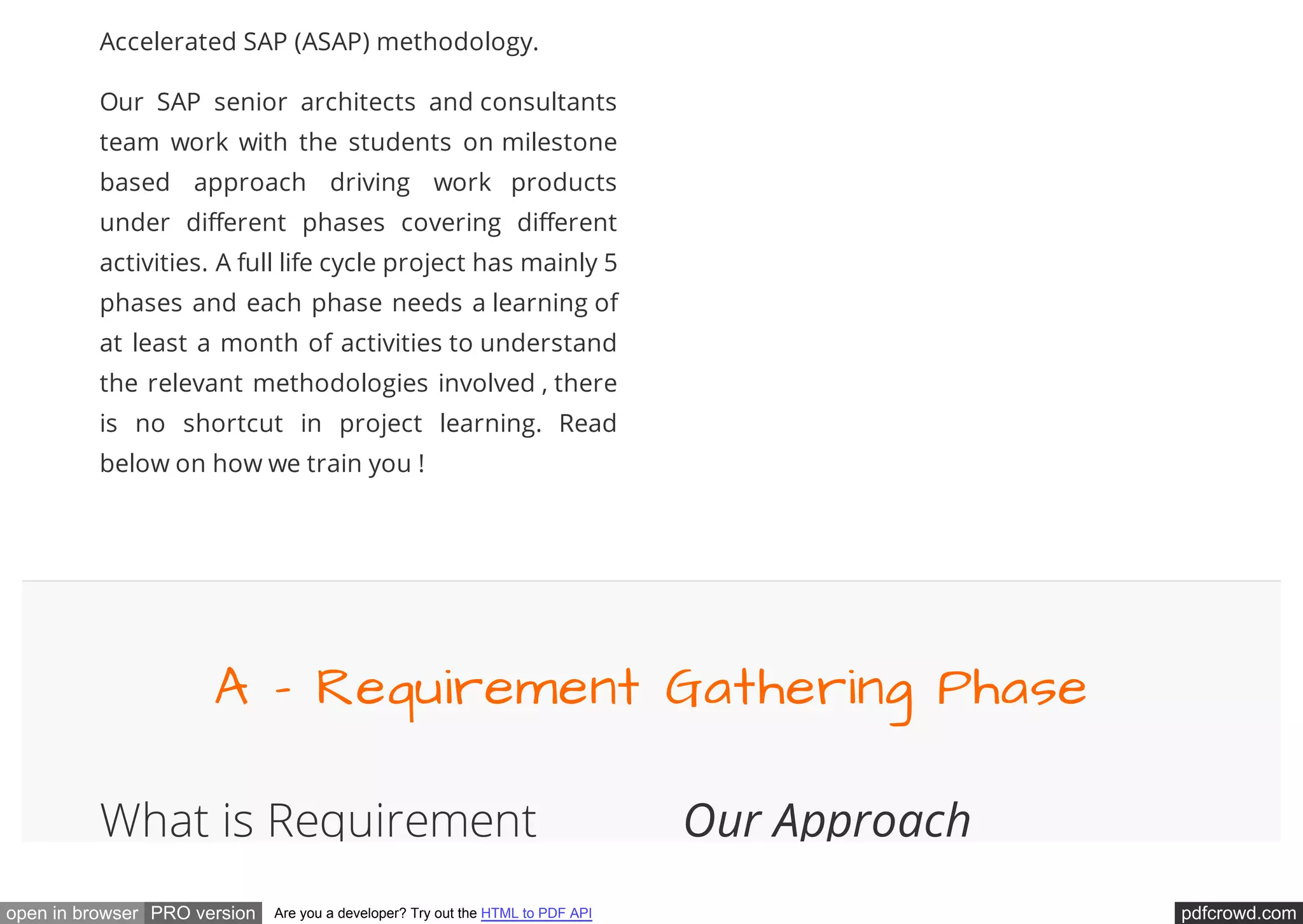 Five Phases of SAP Internships - Wizcore | PDF