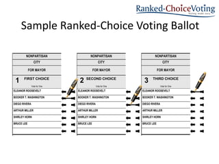Alameda County Registrar of Voters Ranked-Choice Voting Presentation | PDF