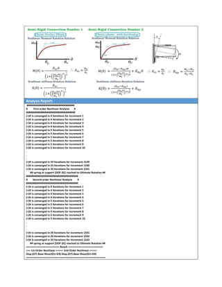 Analysis of 1st order and 2nd order nonlinear semi rigid connection frame subjected to pushover ...