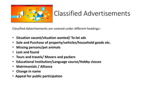 Advertisements | PPTX