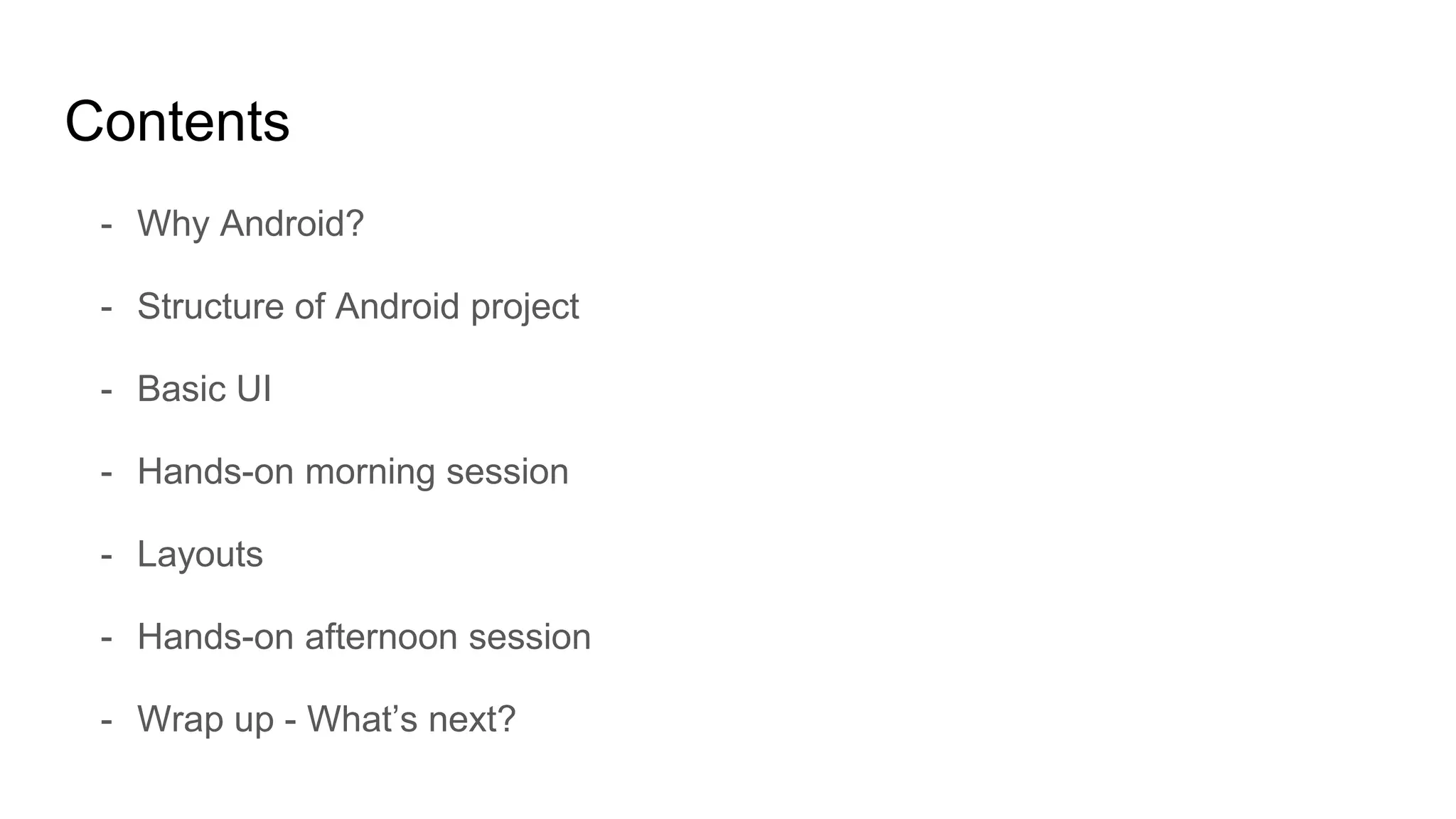 Android Workshop | PPTX