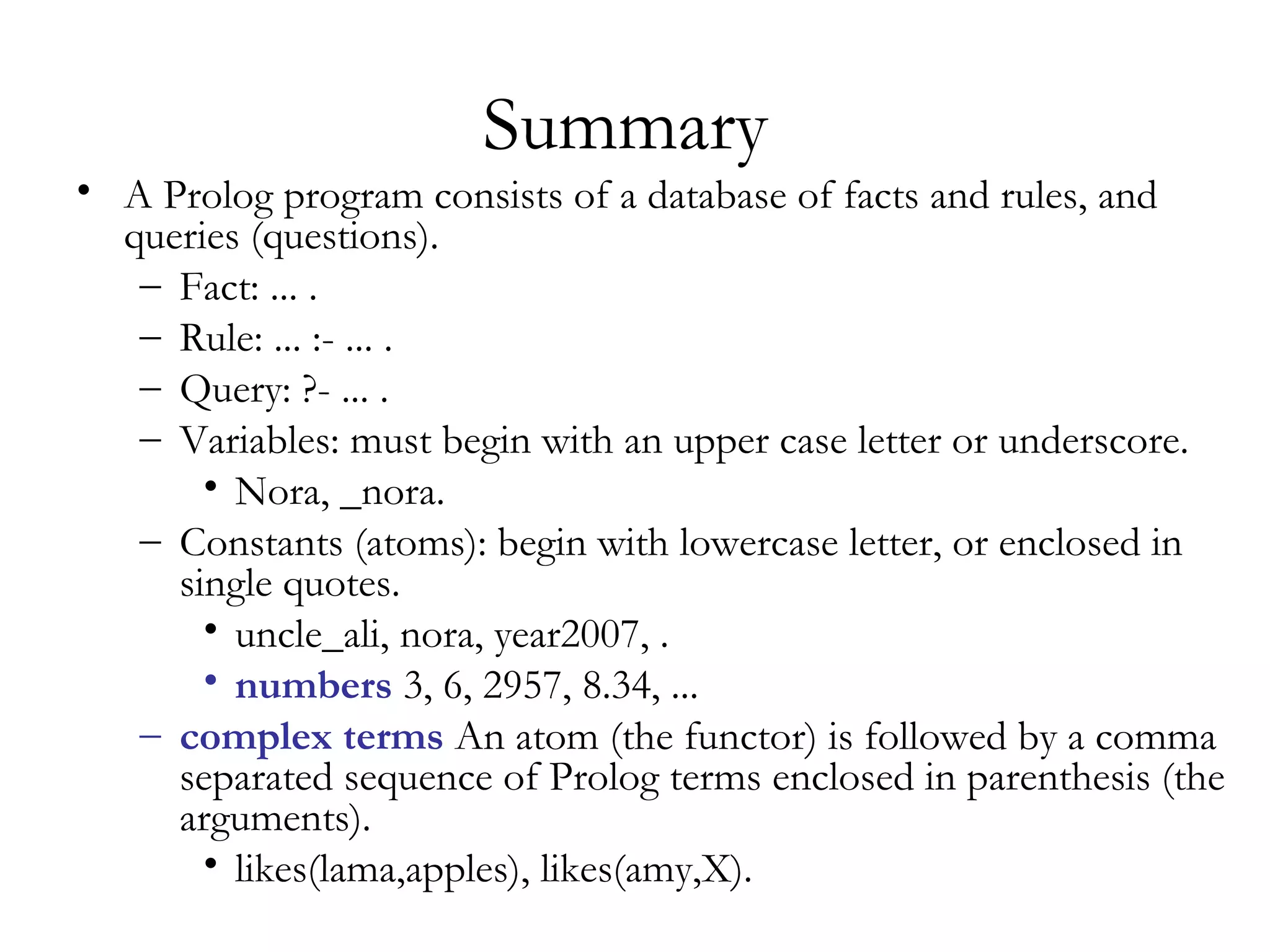 Introduction to prolog | PPT