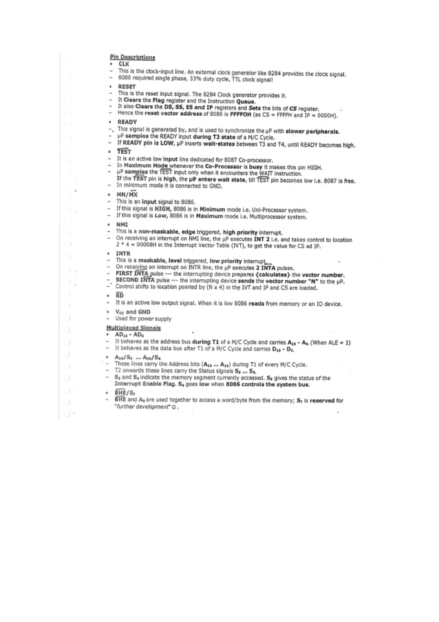 Microprocessor 8086 notes | PDF