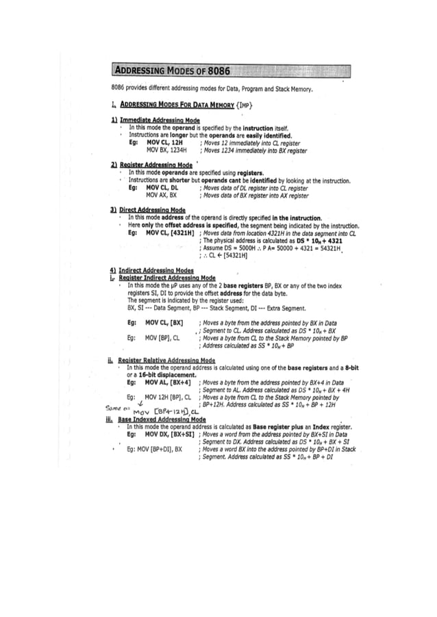 Microprocessor 8086 notes | PDF