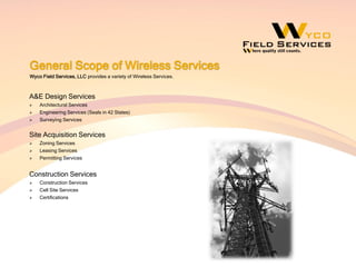 Wyco field services overview | PDF