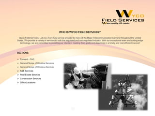 Wyco field services overview | PDF