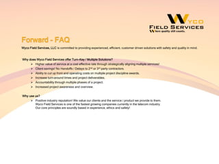 Wyco field services overview | PDF