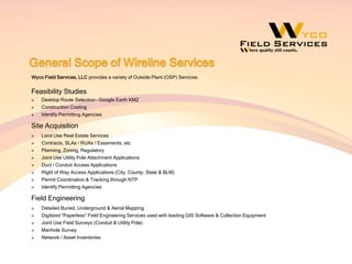 Wyco field services overview | PDF