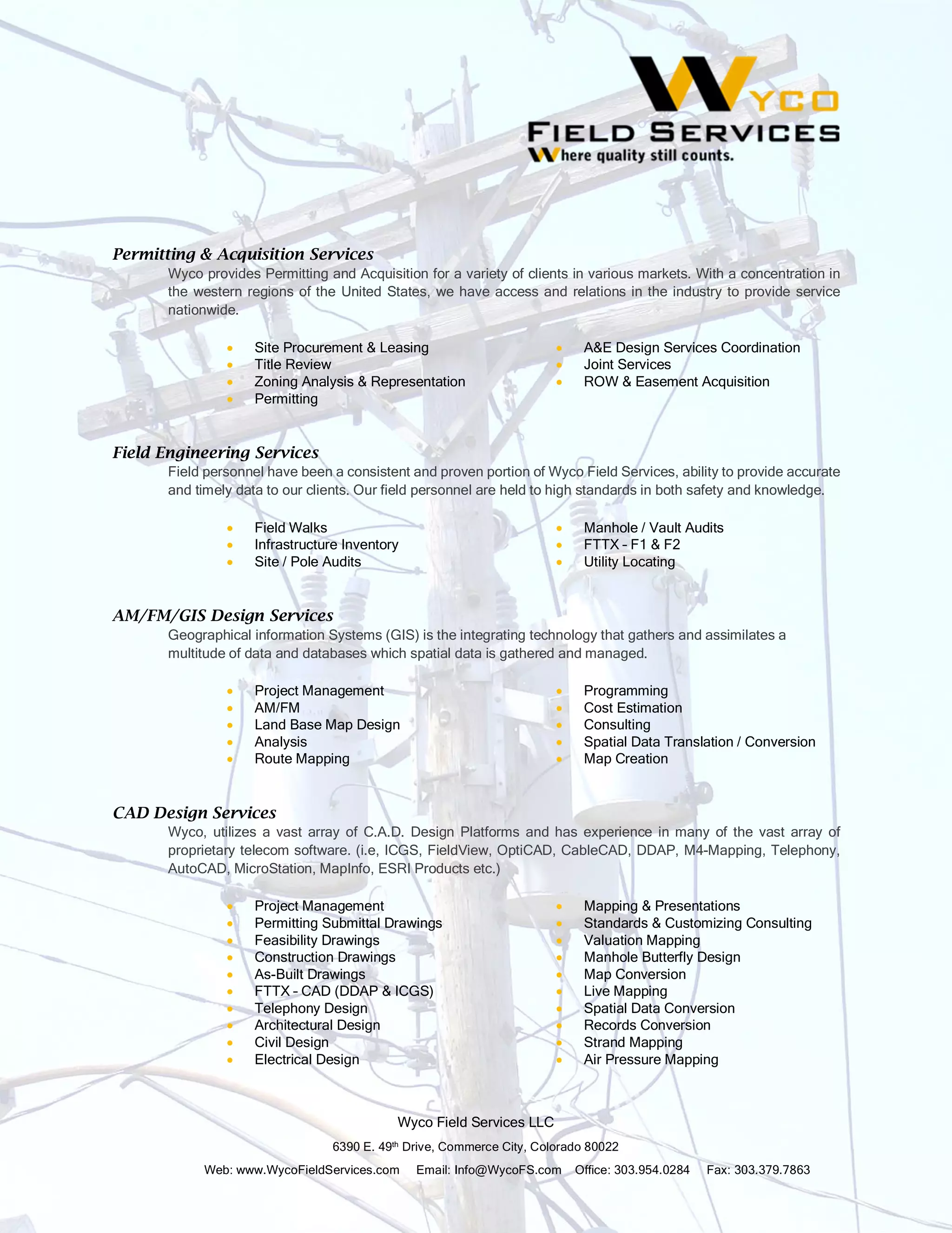 Wyco wireline services 2018 | PDF