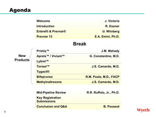 Wyeth Remake Analyst Meeting 10-05-06 slides 4-8 | PPT